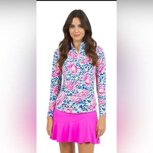 IBKUL | Tops | Ibkul Long Sleeve Zip Mock | Poshmark